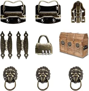MOROBOR Handmade Pirate Treasure Chest with Lock and Keys, Antique Lock ...