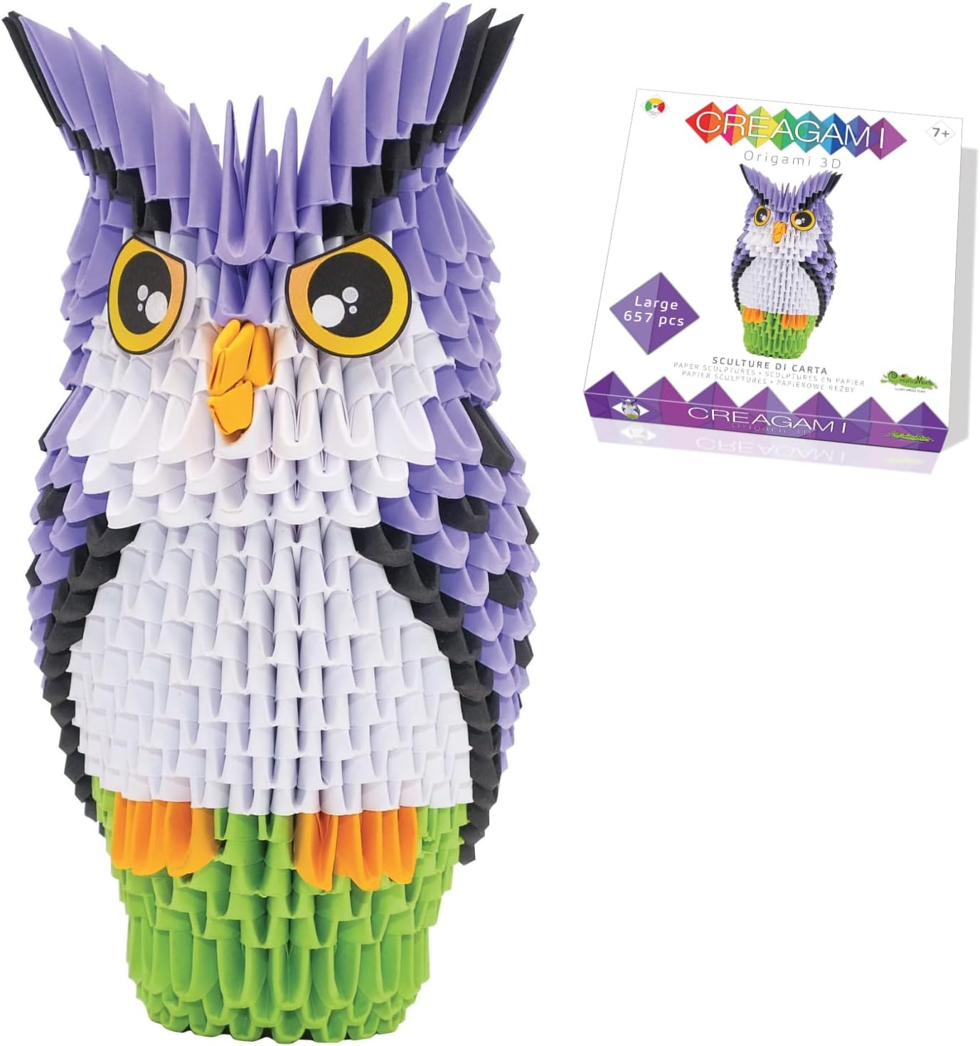 Amazon.com: Creagami Owl Origami Set - Large (657-piece) 3D Modular ...