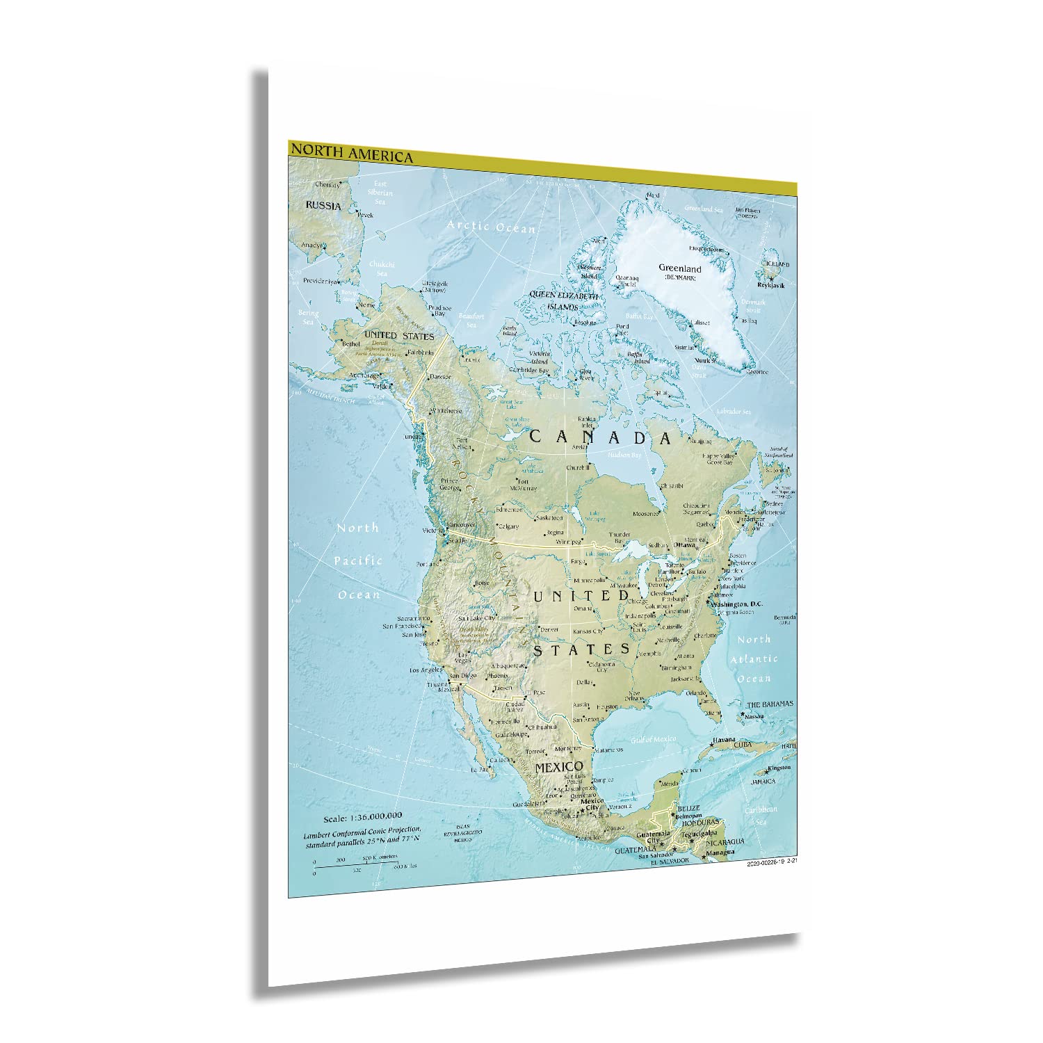 Historix 2021 North America Map 24x36 Inch Map Of North | Desertcart UAE