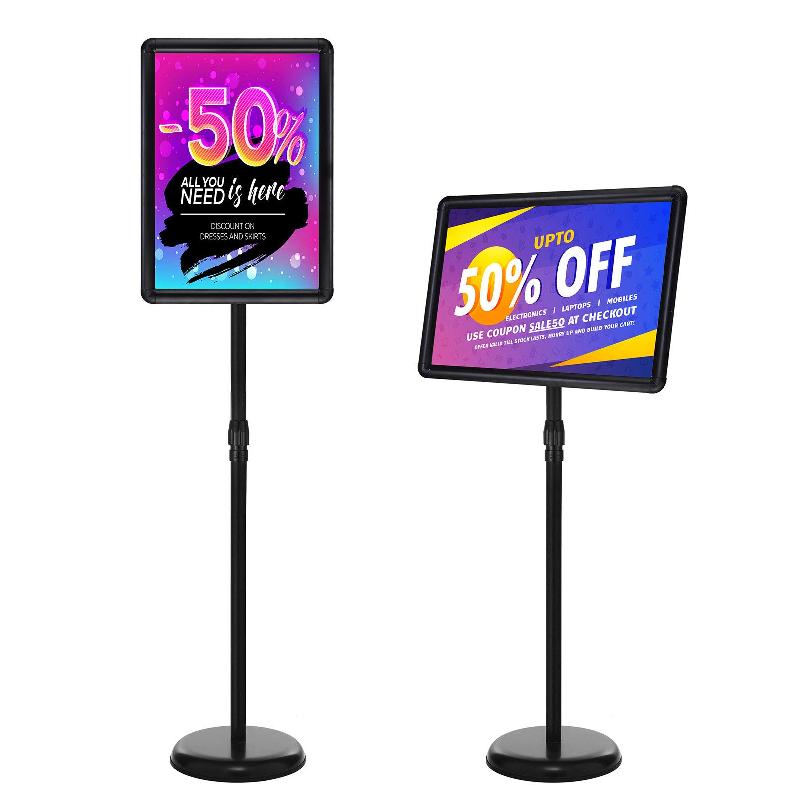 Buy Adjustable Sign Stand 8.511in,Advertising Business Menu Floor ...
