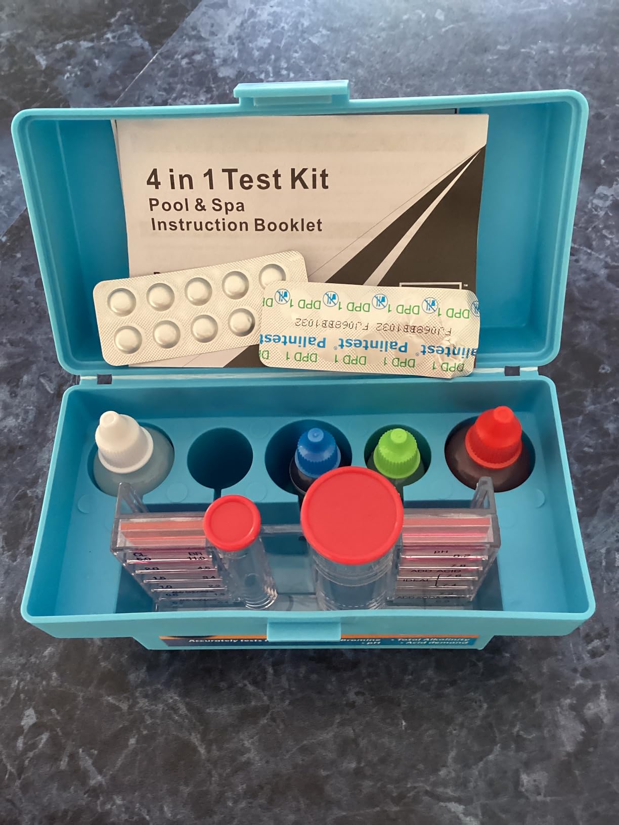 4in1 Test KIT Swimming Pool & Spa Water Professional Test Kit- Chlorine ...