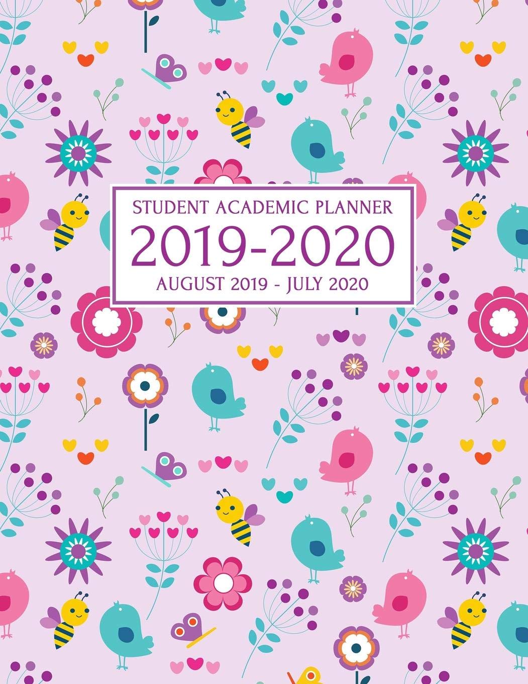 Amazon.com: Student Academic Planner 2019-2020: Butterflies and Flowers ...
