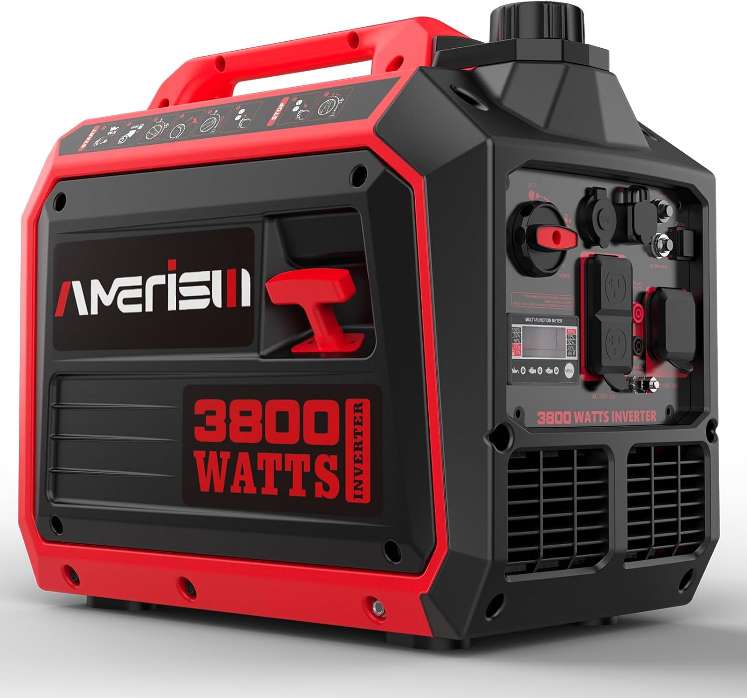 Amazon.com: Amerisun 3800-Watt Portable Inverter Generator, Super Quiet ...