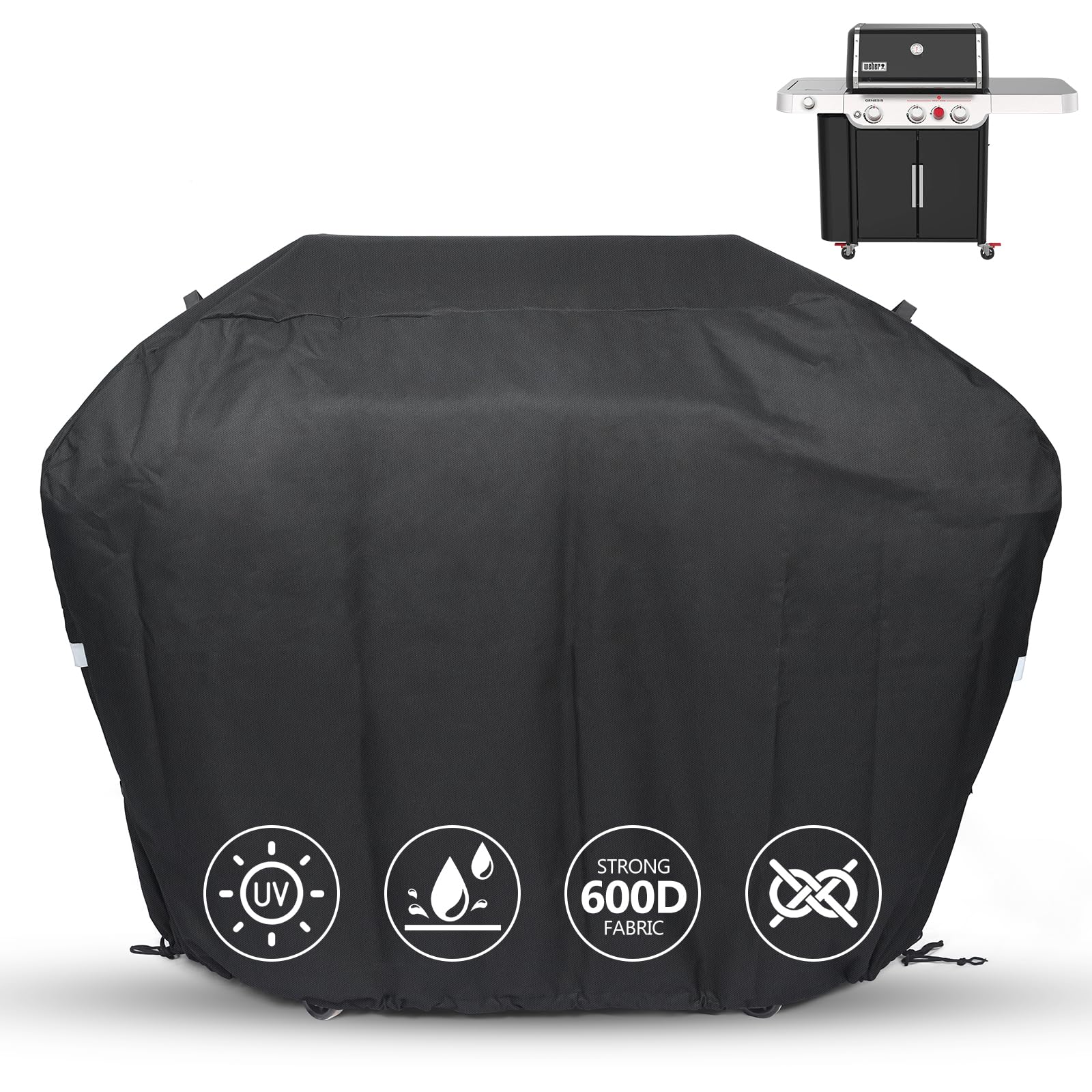 Snapklik.com : QuliMetal 63 Inch Grill Cover For Weber Genesis 300 ...