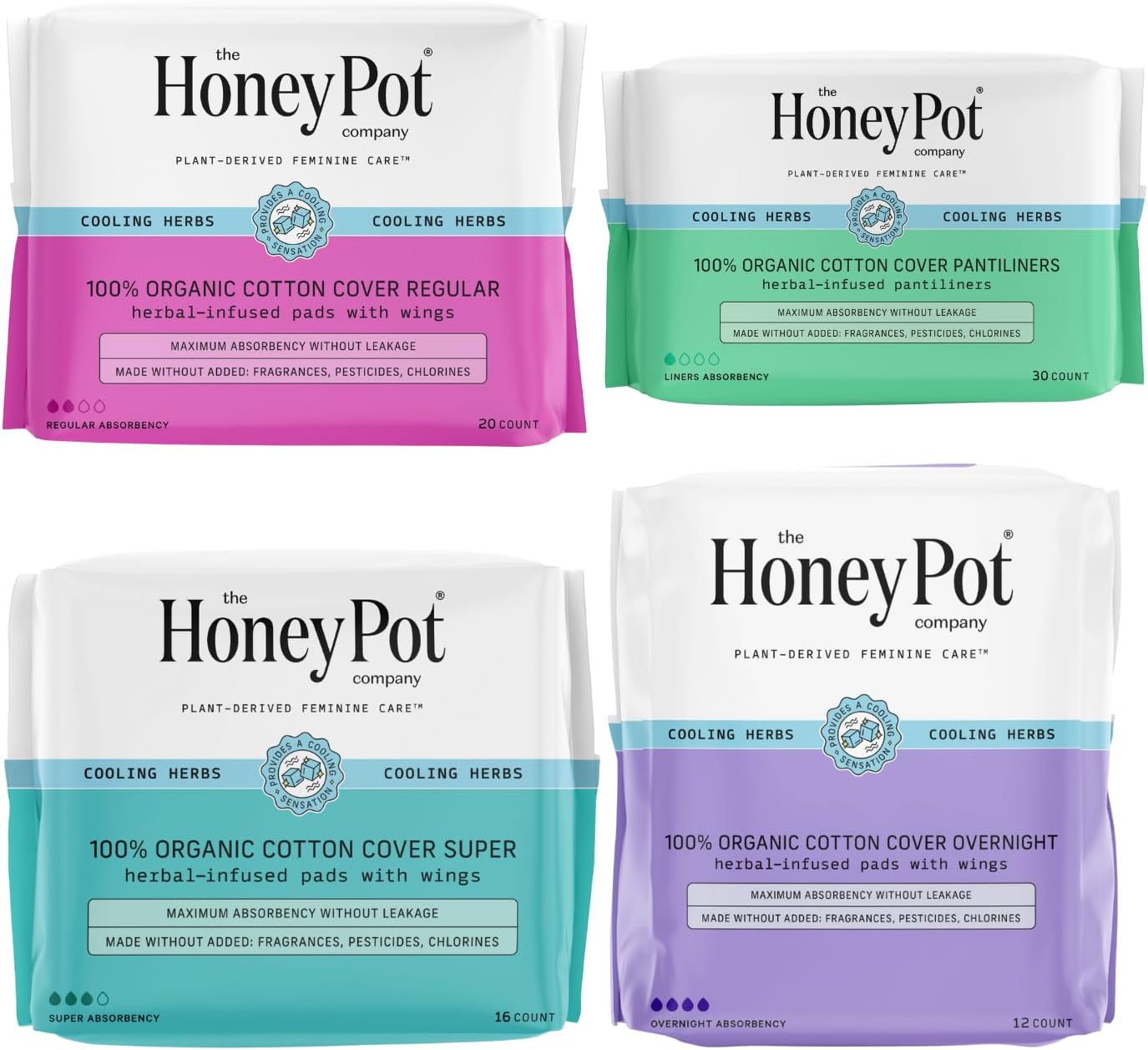 Amazon.com: The Honey Pot Company - Pads for Women - Herbal Essentials ...