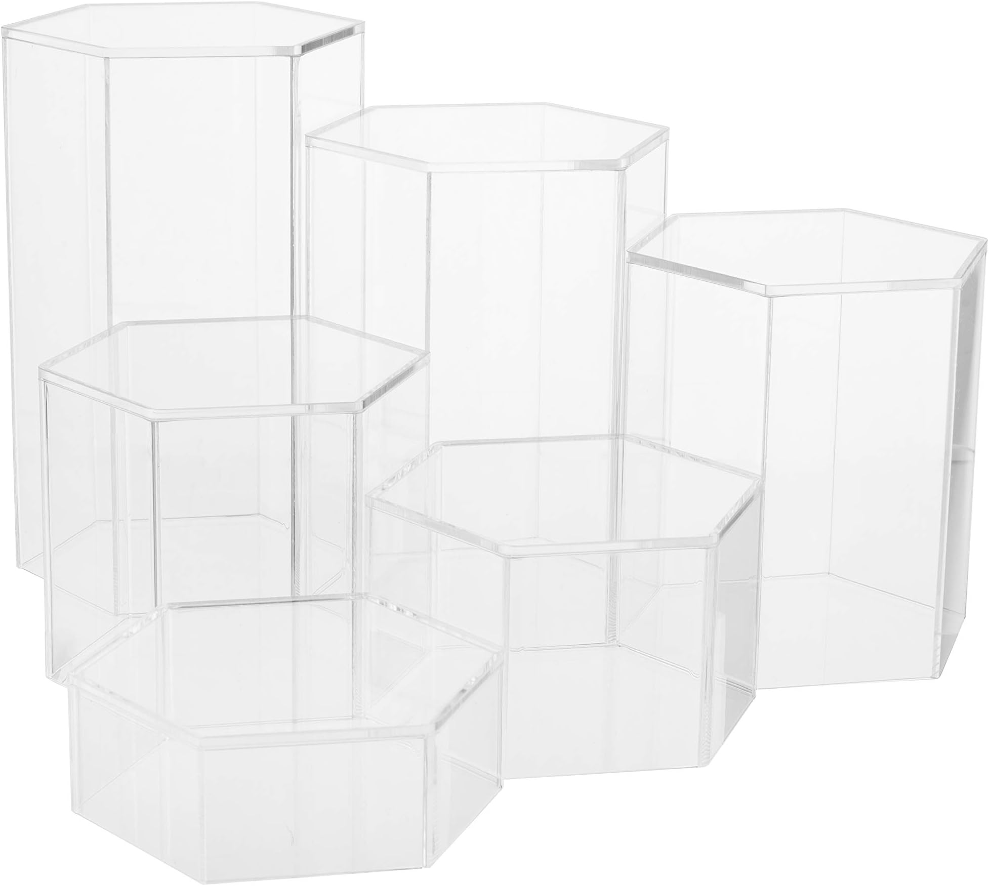 Amazon.com: Jerify 6 Pcs Acrylic Risers Display Stands, 5.91'' 5.12'' 3 ...