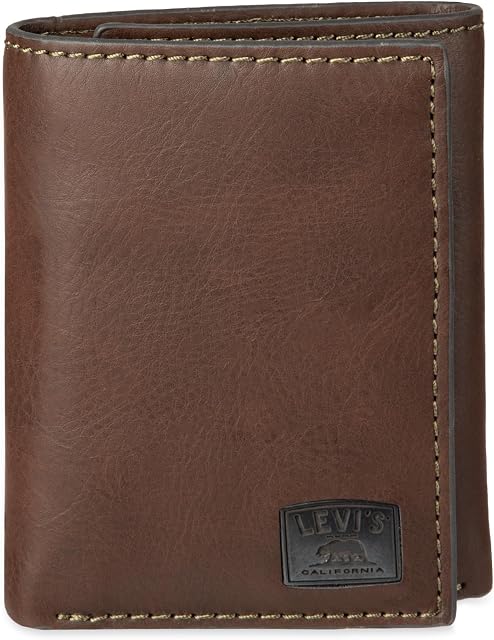 Mens Trifold Wallet Sleek And Slim Includes Id Window Credit ...