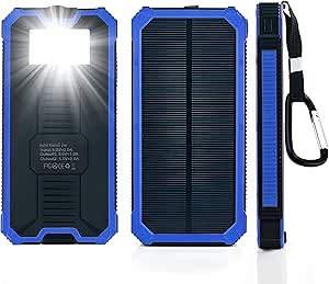Amazon.co.jp: Solar Power Charger, 20,000 mAh, Large Capacity ...
