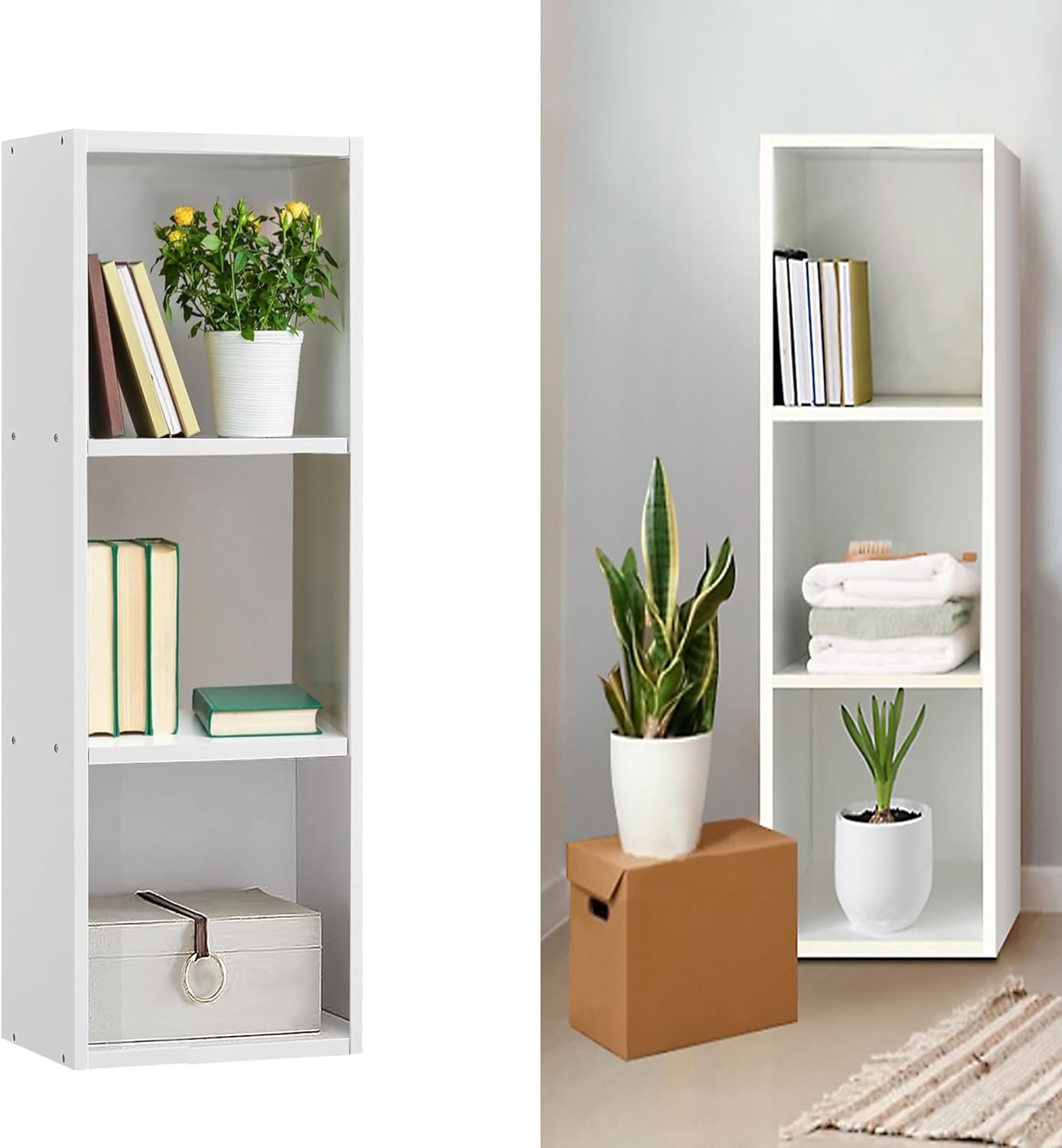 Cabinet with Shelving, MDF storage Cupboard with shelves/Bookcase/Side ...