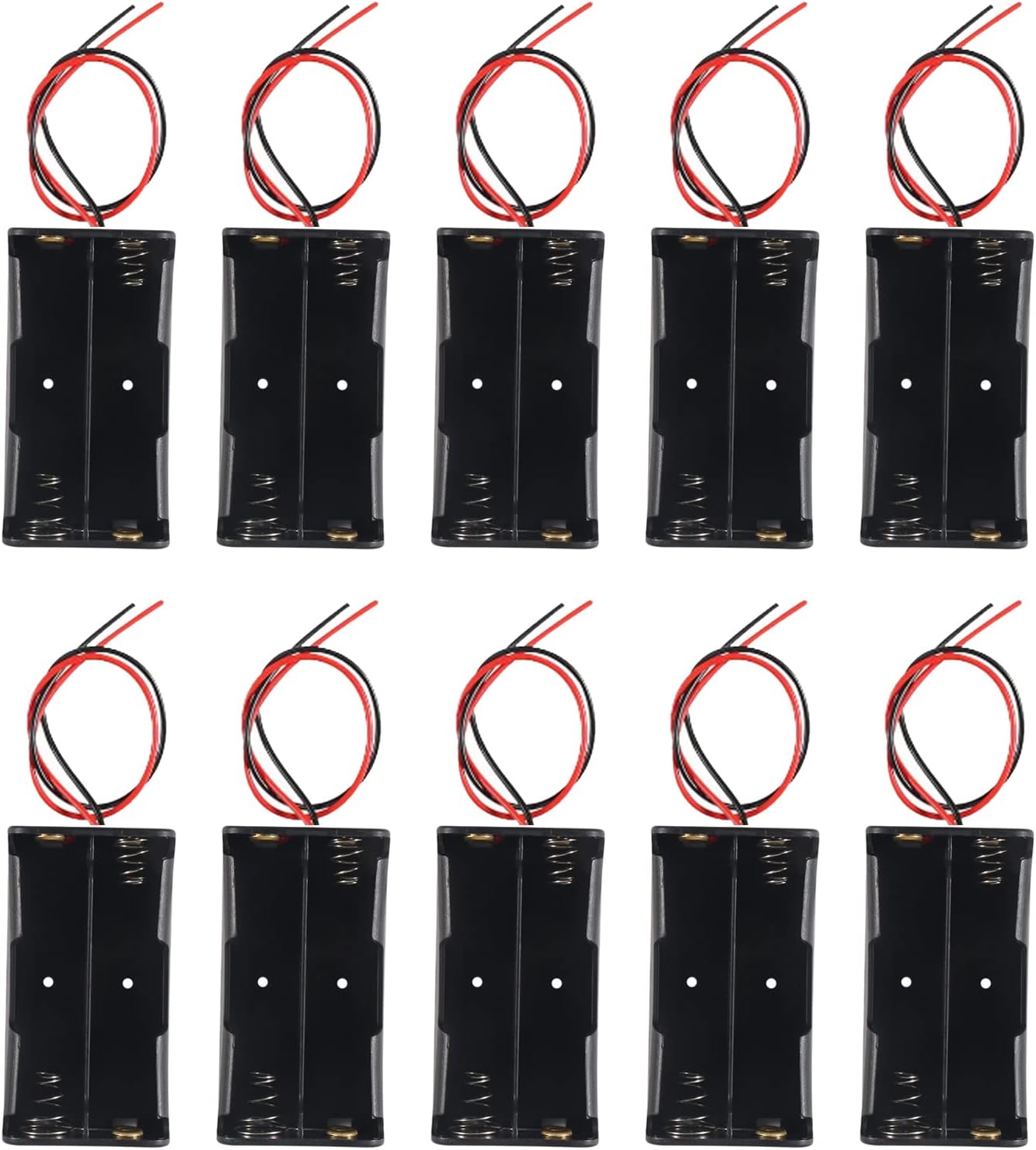 Amazon.com: DIANN 10pcs 18650 Battery Holder 2 Slots 3.7V 18650 Battery ...