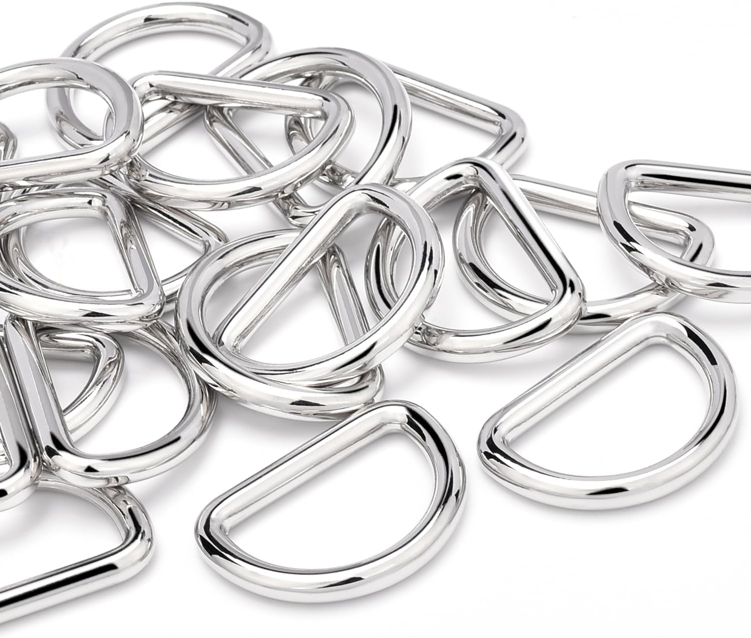 Amazon.com: 24 Pack Metal D Ring 1 Inch Dog Collar Buckle Seamless D ...