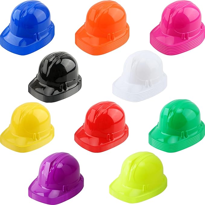 Amazon.com: 60 Pcs Kids Construction Party Hats Bulk Worker Caps ...