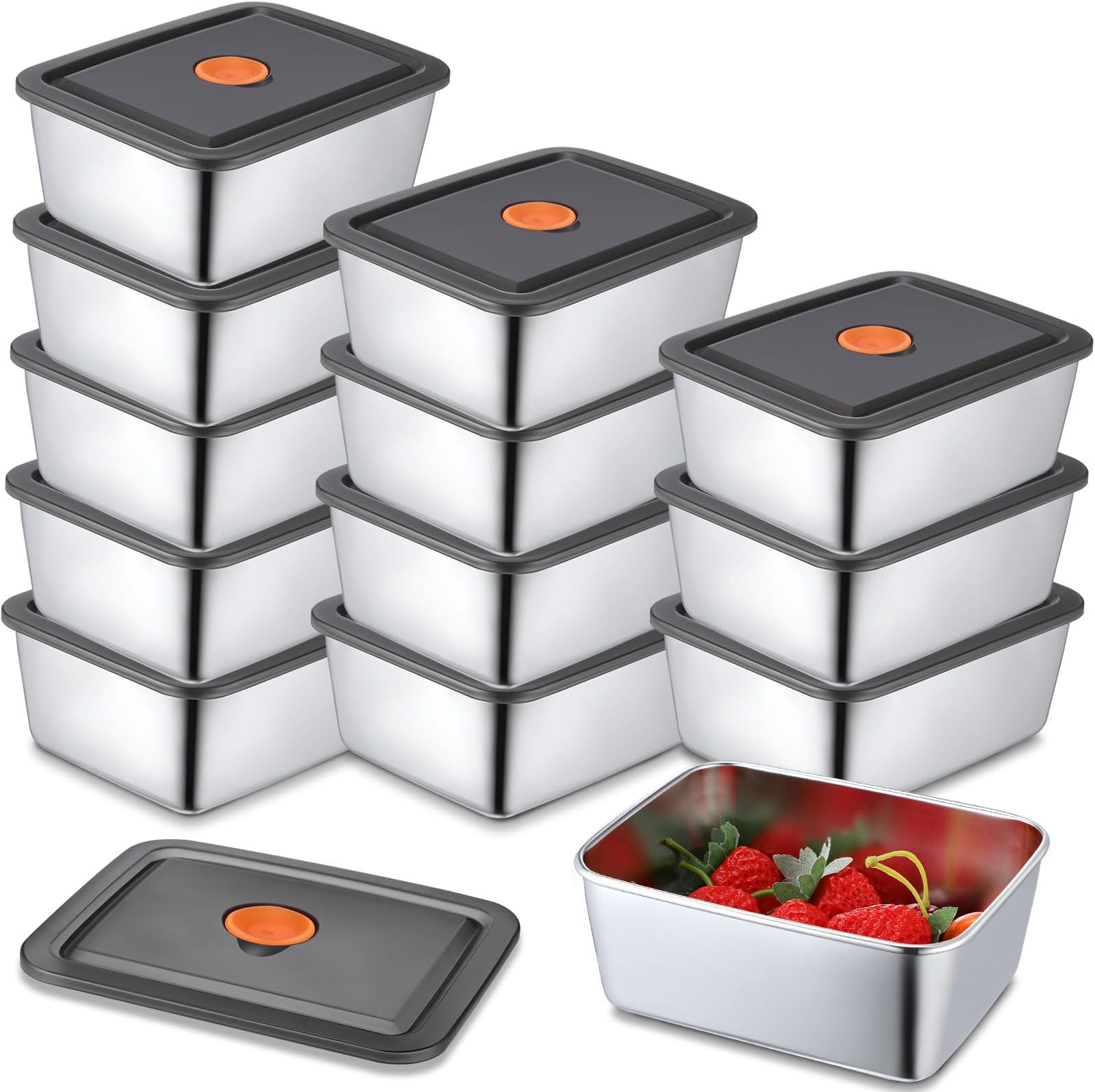 Amazon.com: Yiyiring 16 Pack 9 oz Stainless Steel Container Stainless ...