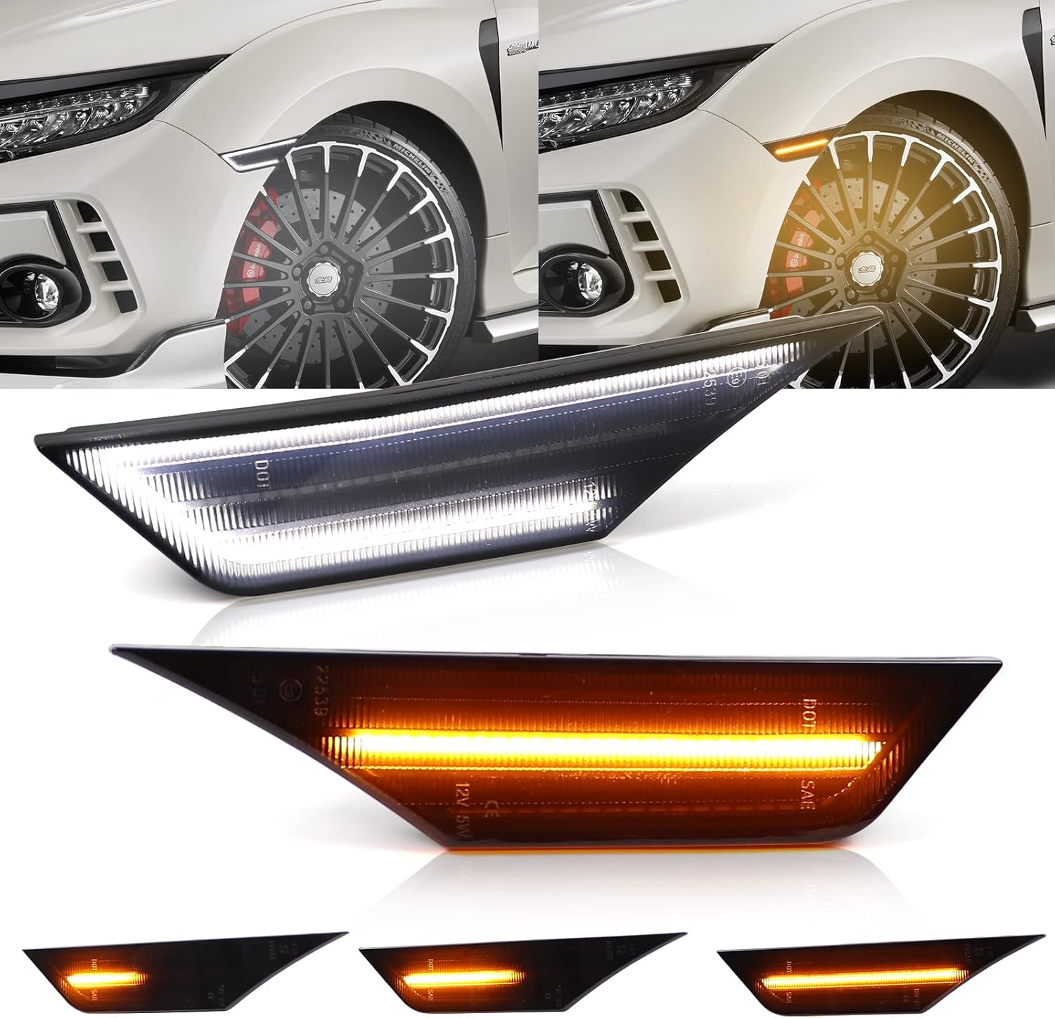 Amazon.com: FetonAuto Switchback Sequential LED Side Marker Lights for ...