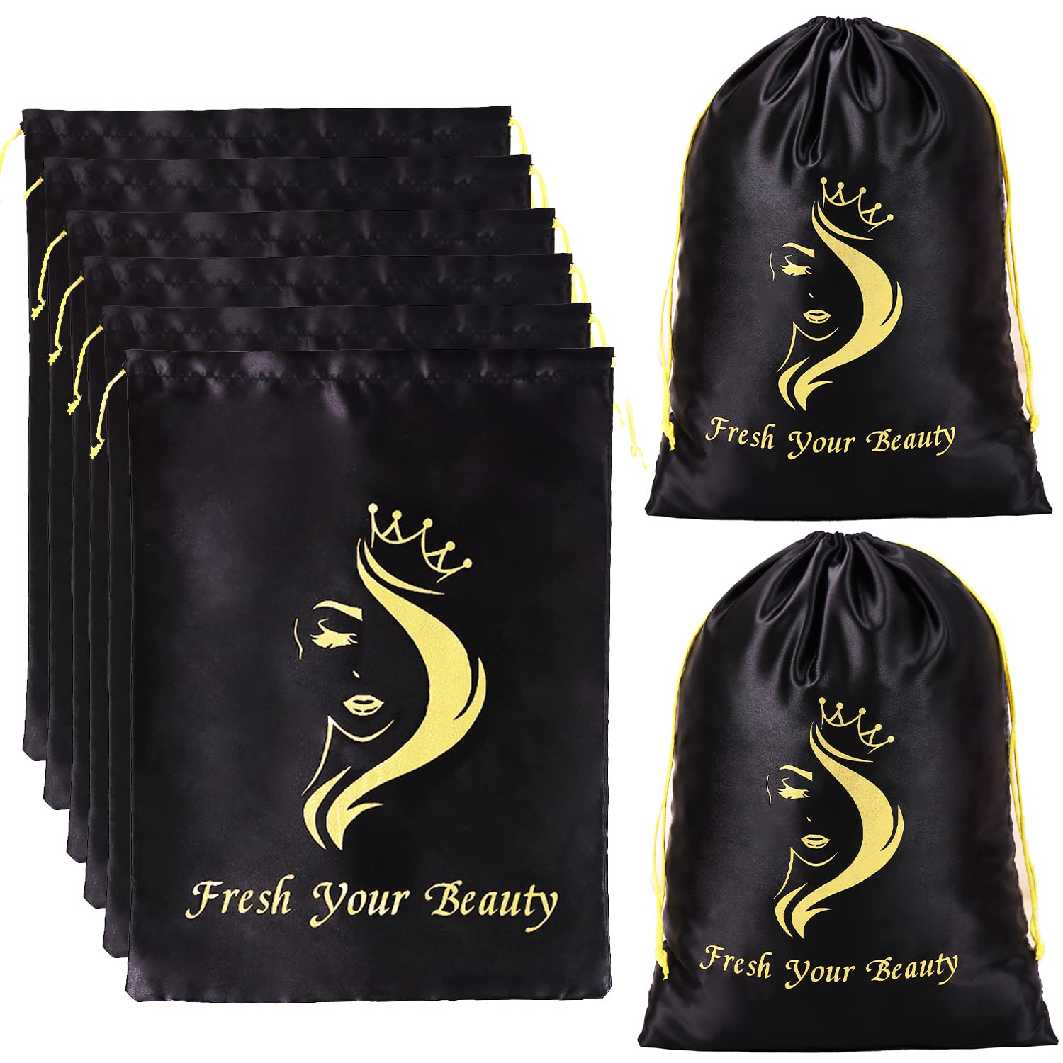 Silk Satin Bags Hair Packaging Bags For Bundles Soft Silk Satin Pouches ...