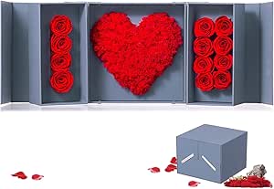 Amazon.com: Mosstory Forever Flowers 12-Piece Preserved Roses Moss in ...