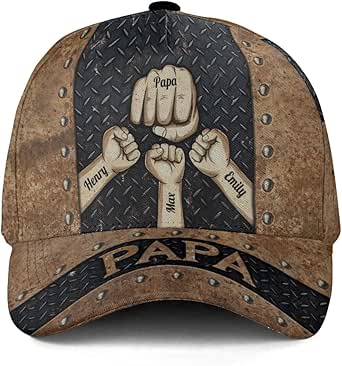 Customized Papa Hat, Personalized Fathers Day Hat, Fist Bump Hat ...
