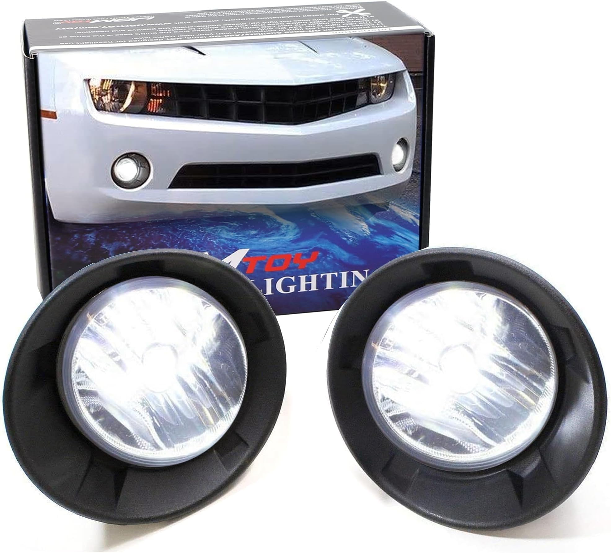 Amazon.com: iJDMTOY Complete Set Fog Lights Foglamps w/Xenon White 5202 ...