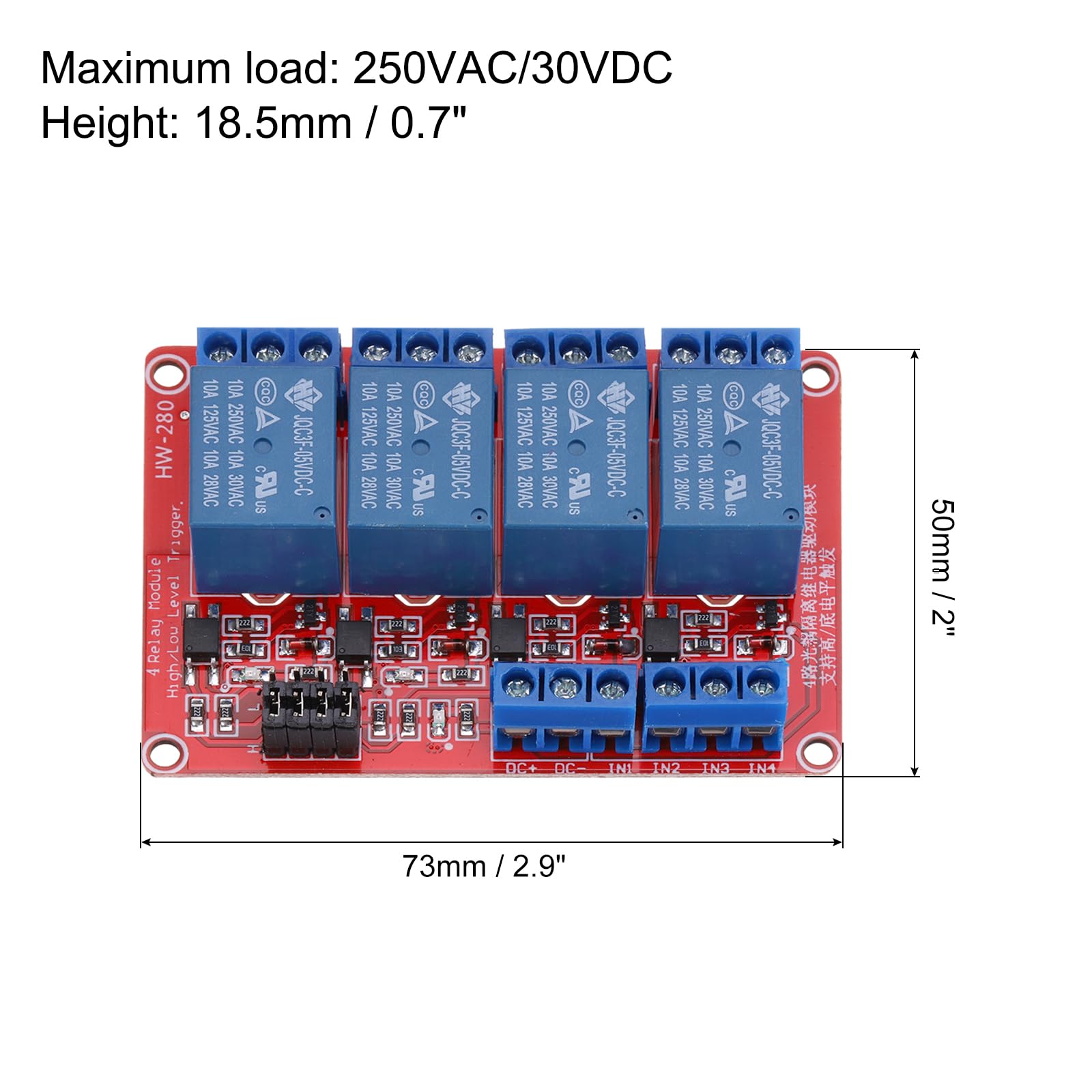 Home Automation Relay Board Sourcing Map 5V 4 Channel Relay Module ...