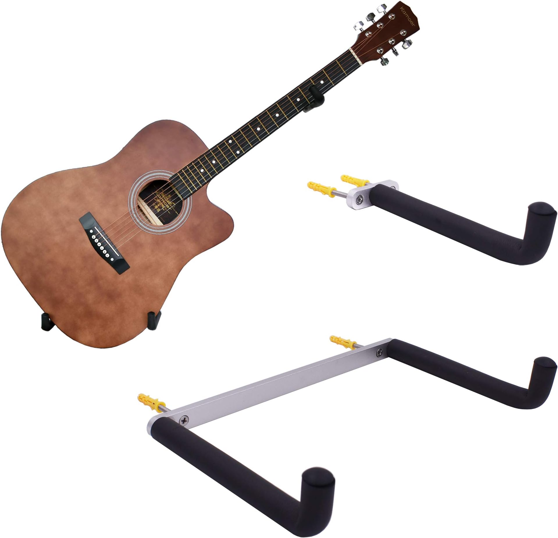 YYST Guitar Wall Mount Holder Tilt Display for Electric and Thin Body ...