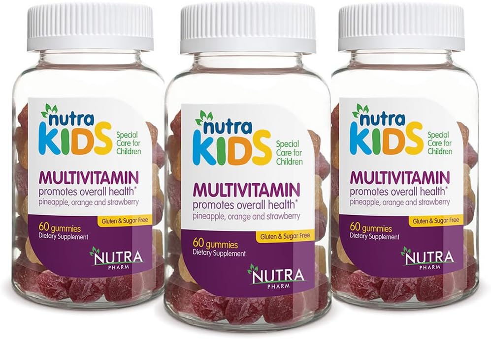 Amazon.com: Nutra Kids Multivitamin Gummies - Pack of 3 (180 Gummies ...