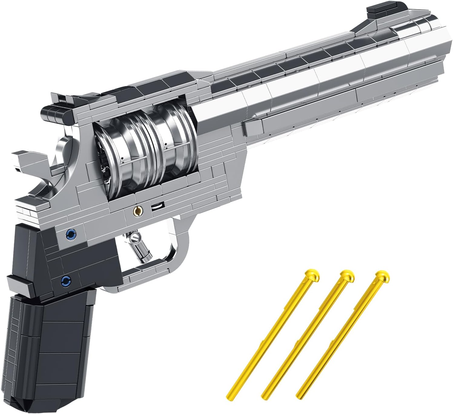 Amazon.com: Sosuy 1:1 Revolver Building Bricks Gun Collection Toy - 333 ...