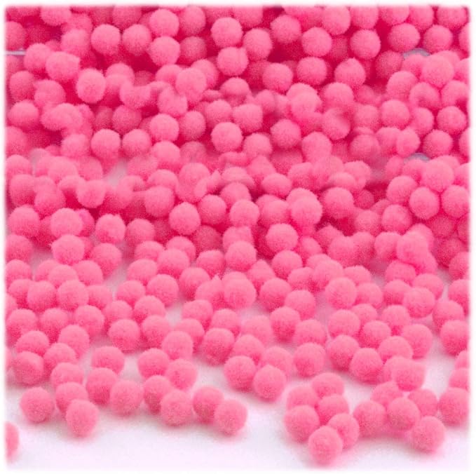 Amazon.com: The Crafts Outlet Polyester Pom Poms, Solid Color, 5mm/0.20 ...