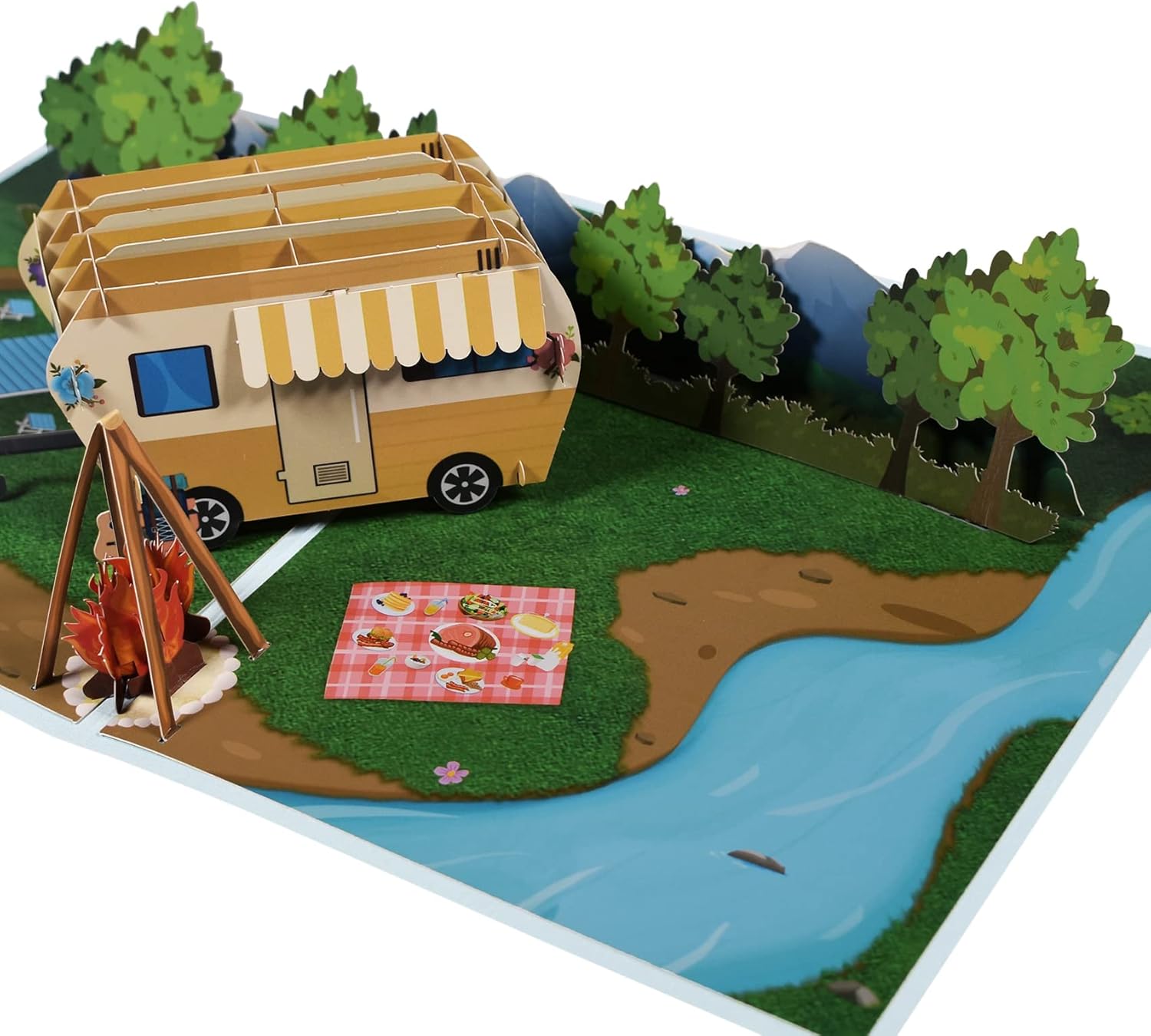 Amazon.com : Magic Ants Pop Up Camping Card, 3D Camping Card, Birthday ...