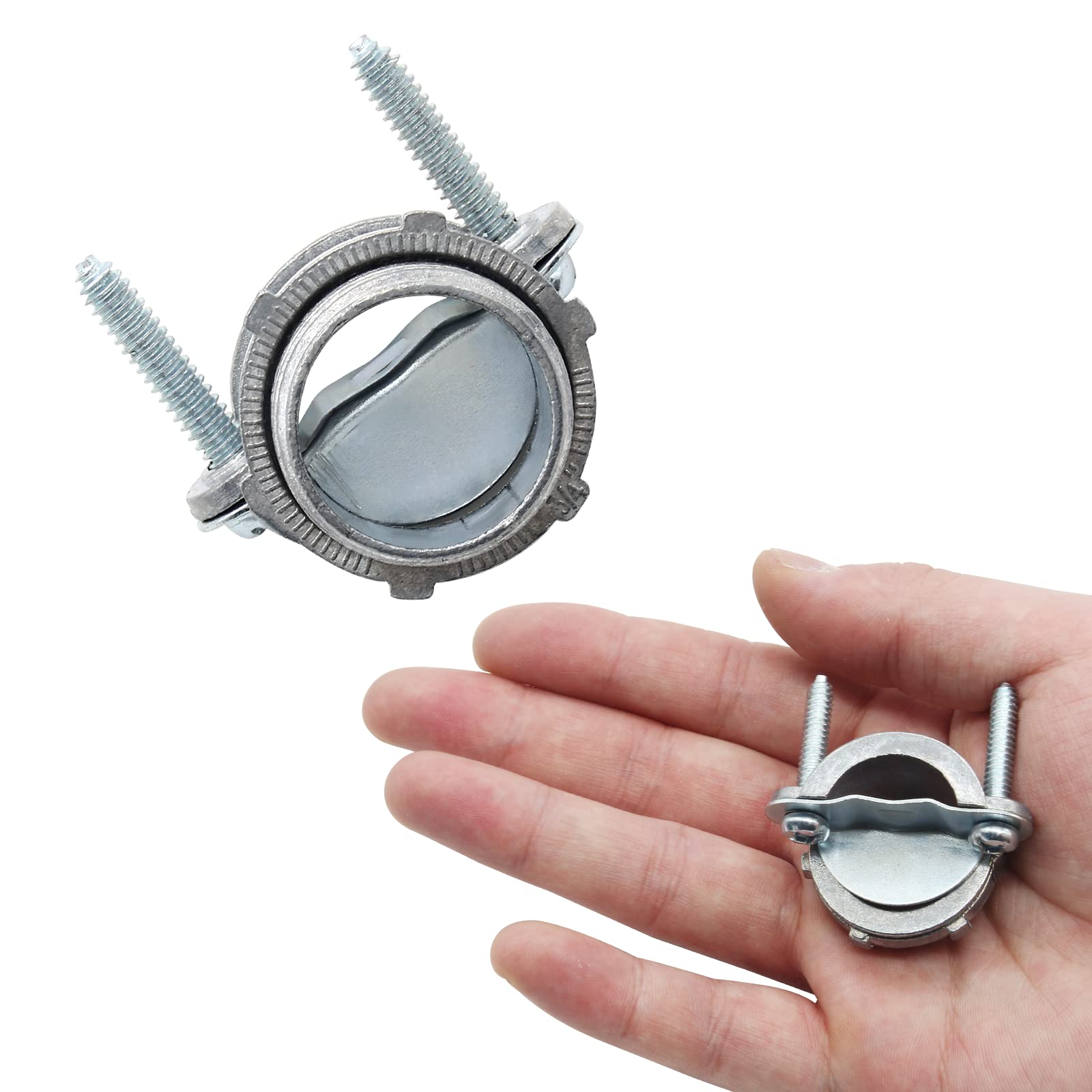 Snapklik.com : Kyuionty 12 Pcs 3/4 Inch Clamp Type Cable Connectors