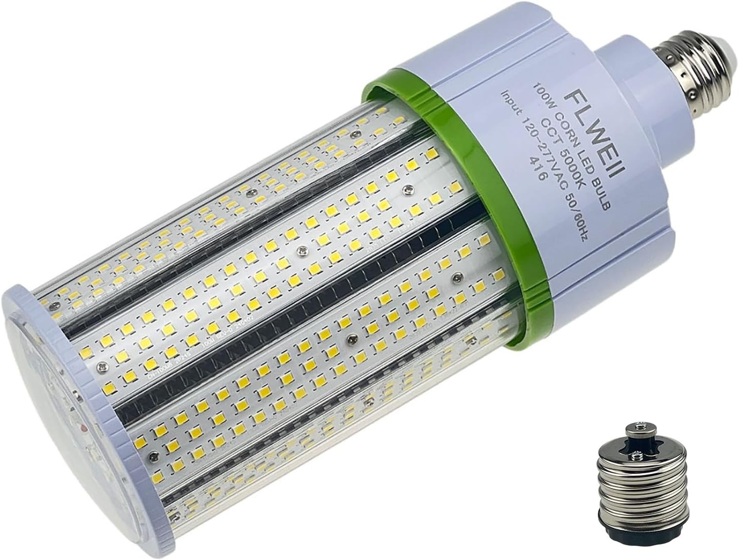 FLWEII LED Corn Light Bulb, 110/277V 100W E26/E39 Mogul Base 5000K ...