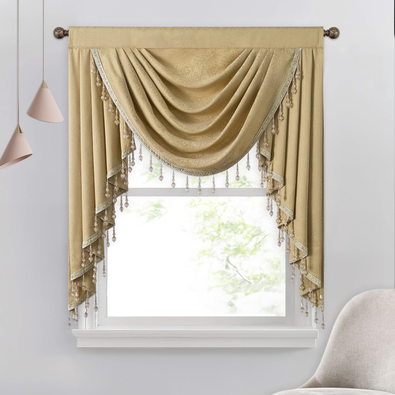 Waterfall Valance Farmhouse Waterfall Valances Bed Bath & Beyond