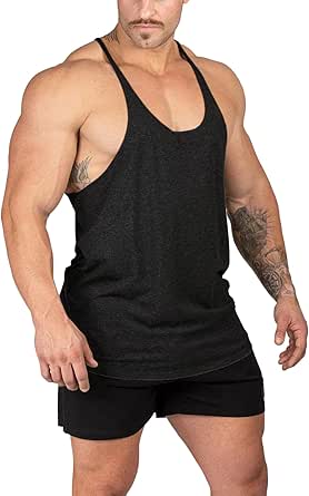 Amazon.com: Muhshoiy Mens Stringer Bodybuilding Tank Tops Y Back Gym ...