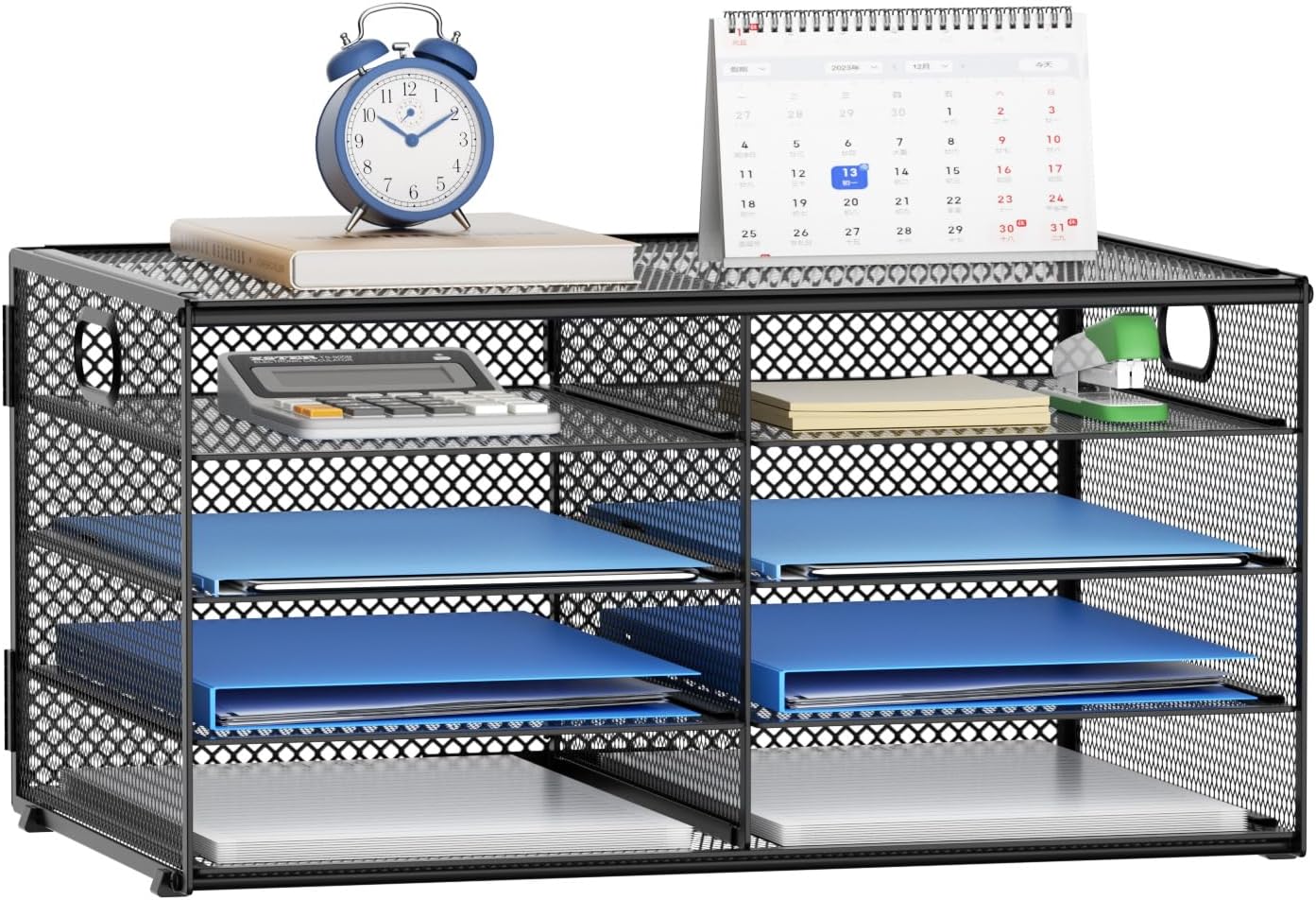 Amazon.com : Lavatino 8 Compartments Paper Organizer for Desk, Mesh ...