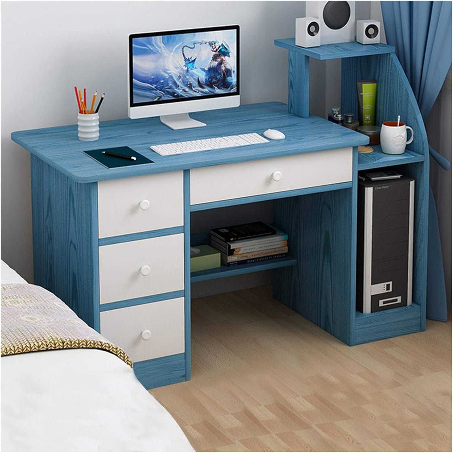 Amazon.com: Simple Desktop Computer Desk, Home Office Writing Study ...