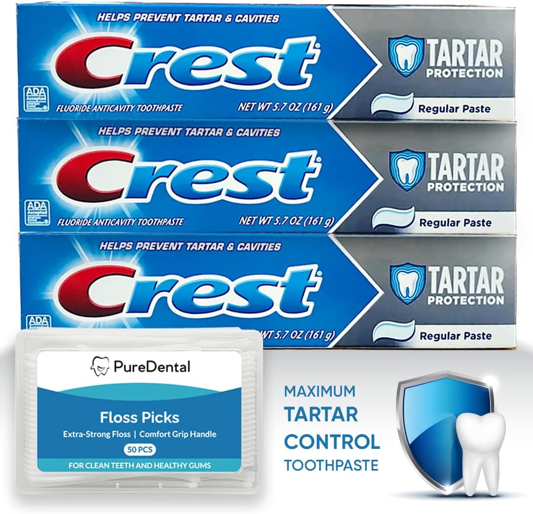 Amazon.com : Crest Tar Sm Mnt Wht Size 8.2z Crest Tartar Protection ...