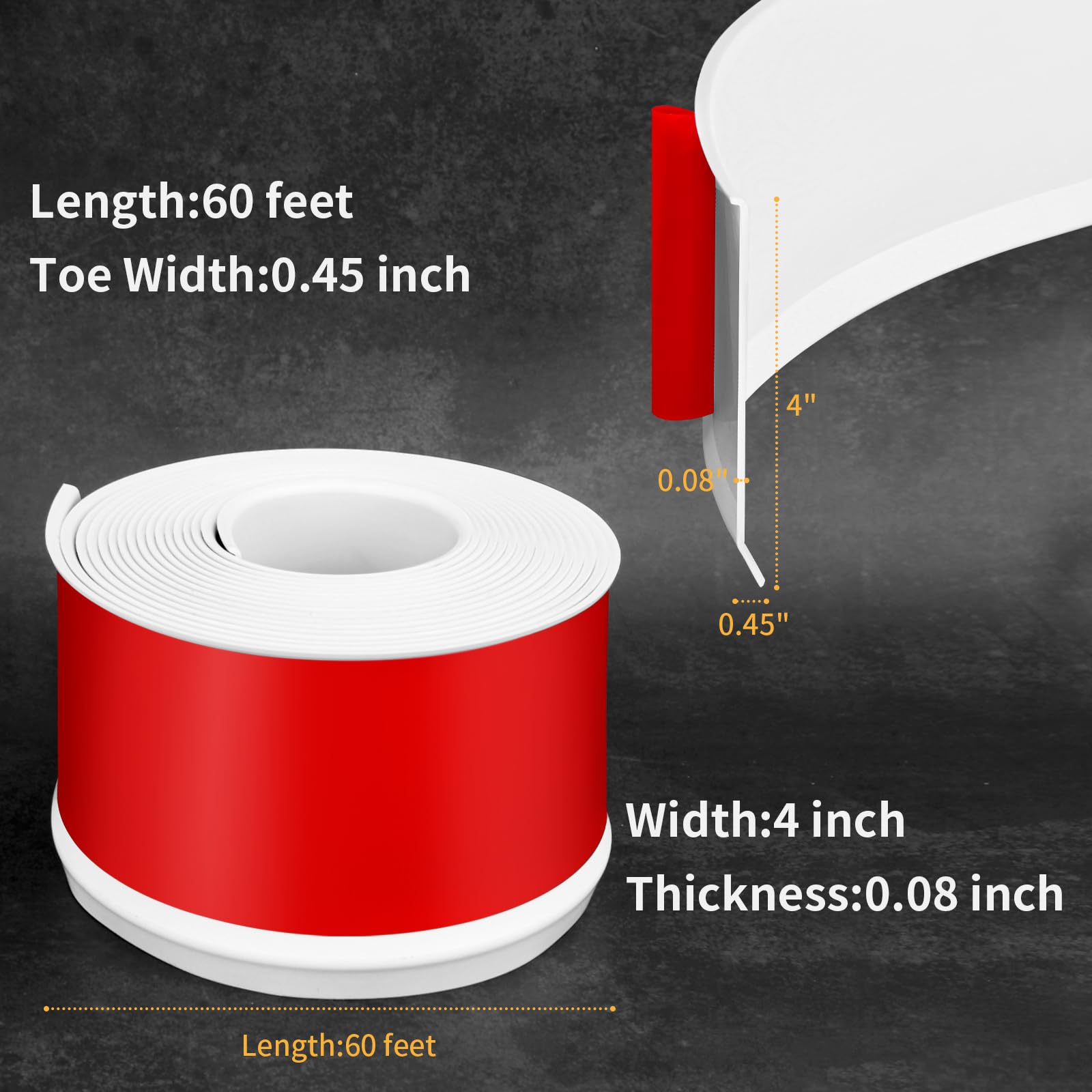 Snapklik.com : Heonay Flexible Baseboard Molding Trim 4 Inch Self ...