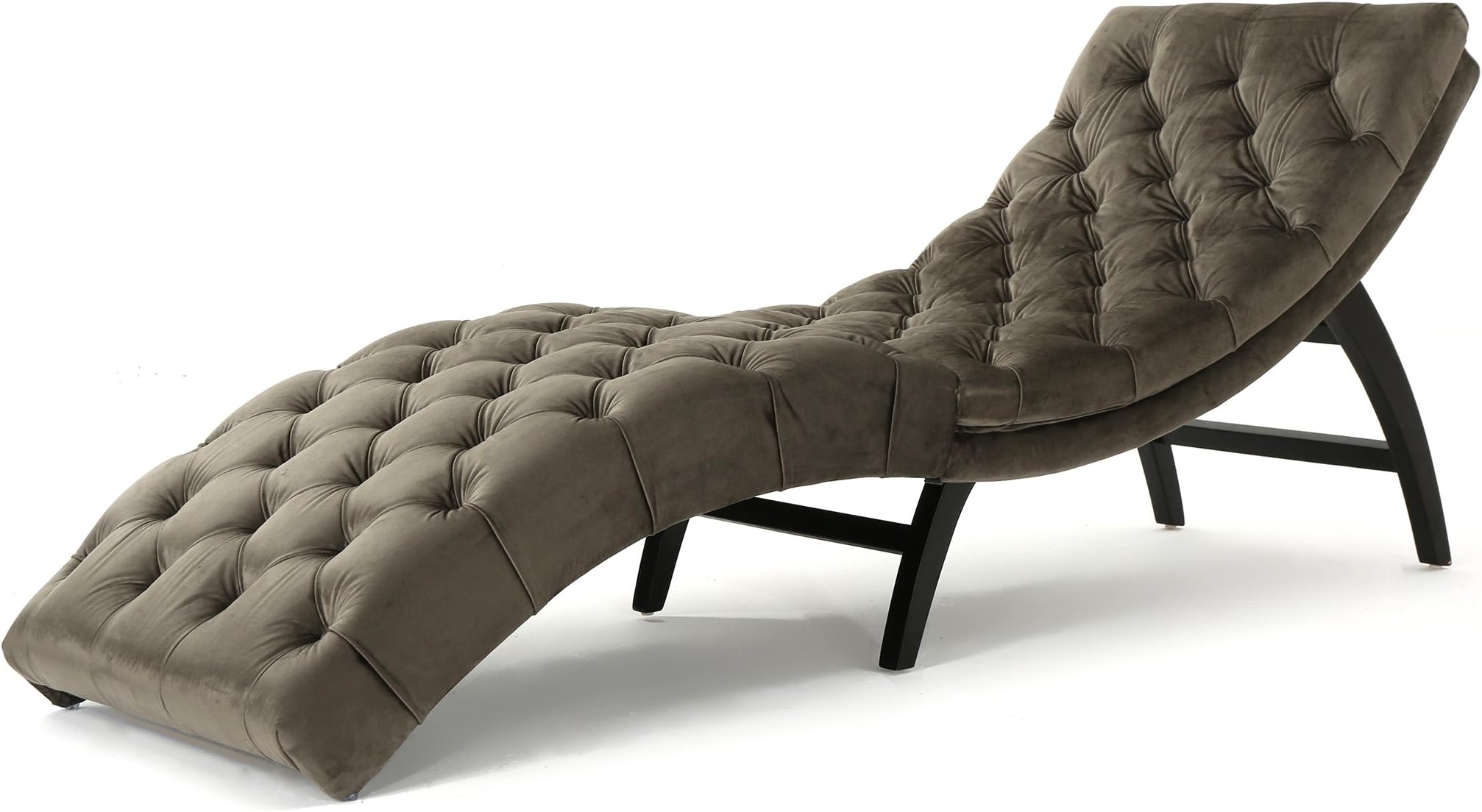 Amazon.com: Christopher Knight Home Garret Tufted Velvet Chaise Lounge ...