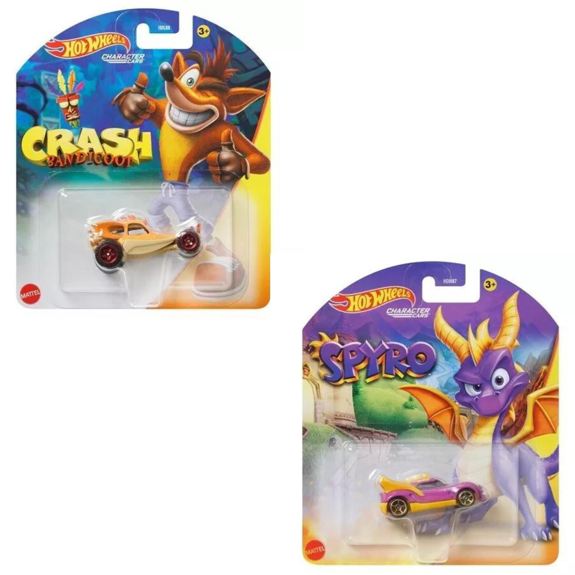 Amazon.com: Hot Wheels Crash Bandicoot and Spyro Activision Character ...