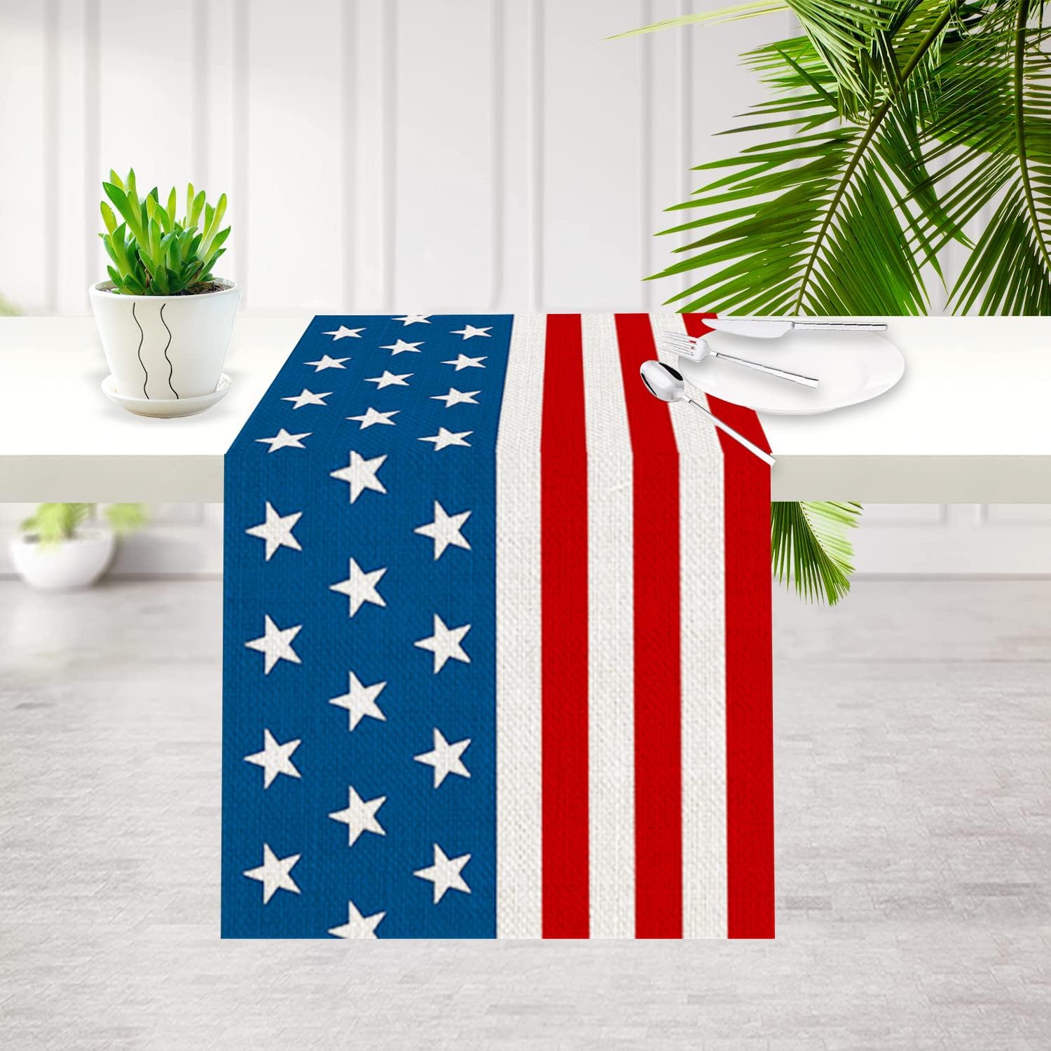 Amazon.com: Valentines Day Gifys Dinning Table Runner Patriotic Table ...