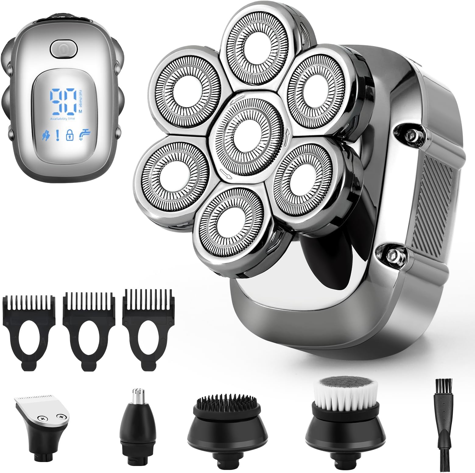 Amazon.com: Head Shavers for Bald Men, Magnetic 7D Electric Razor IPX8 ...