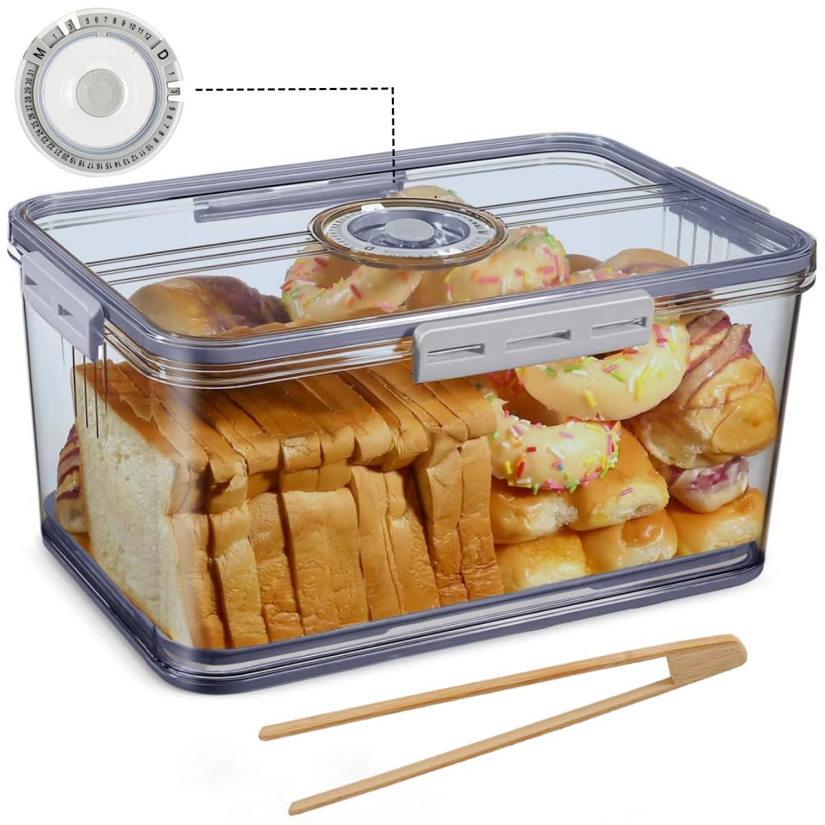 GRNupld Extra Large Bread Box for Kitchen, Airtight Bread Storage ...