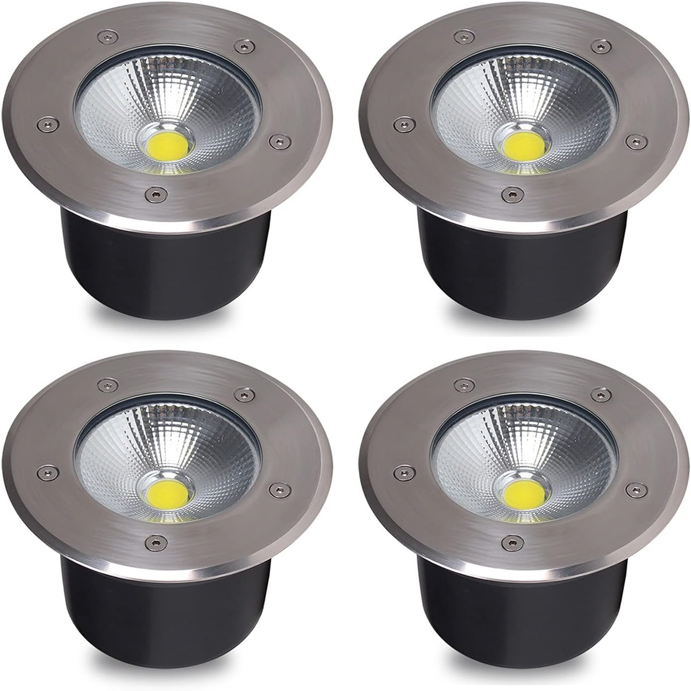 Amazon.com: VZCOMM Low Voltage Landscape Lights LED Well Light COB ...