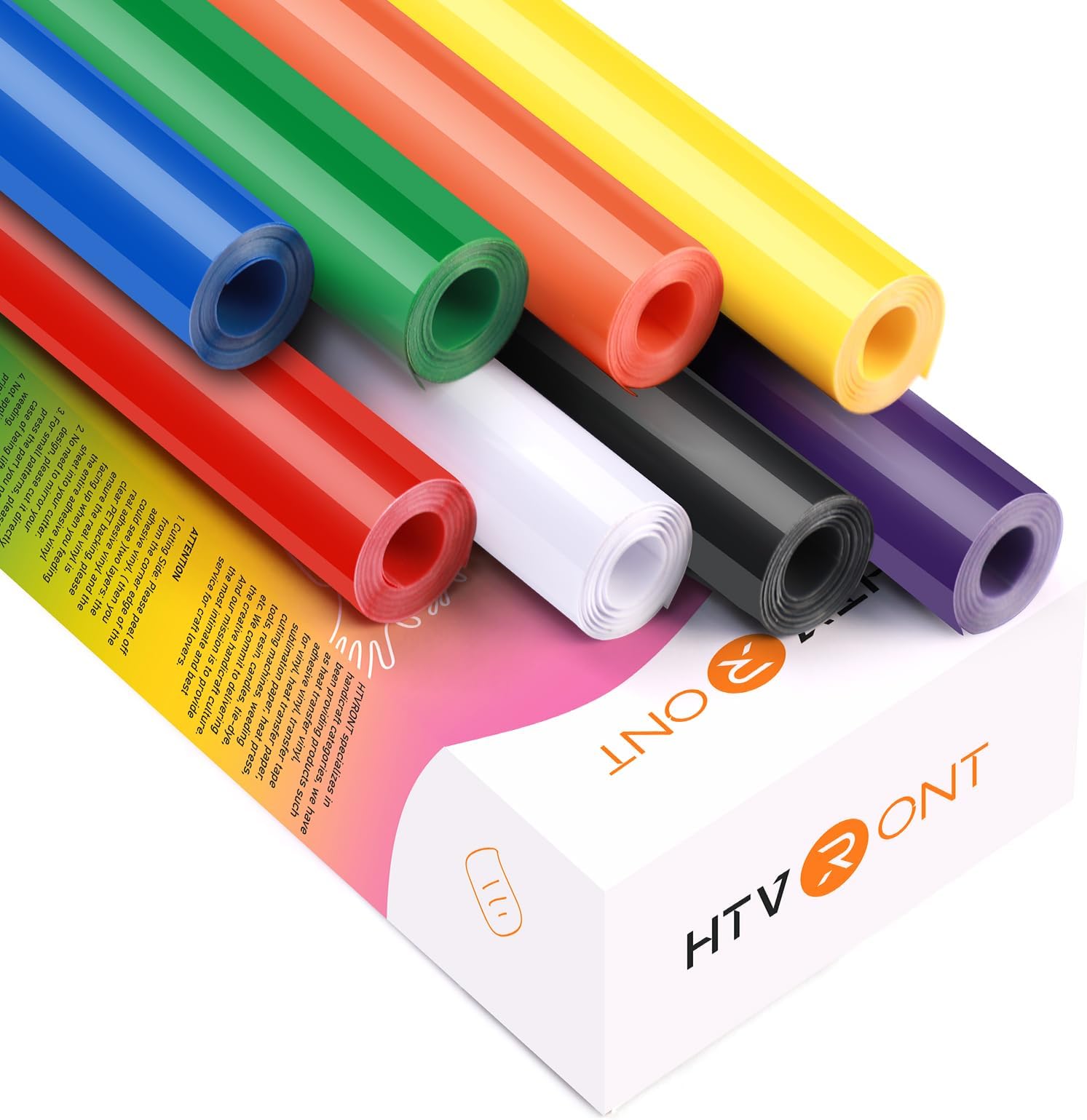 HTVRONT Permanent Vinyl for Cricut, 12" x 5ft Permanent Adhesive Vinyl ...