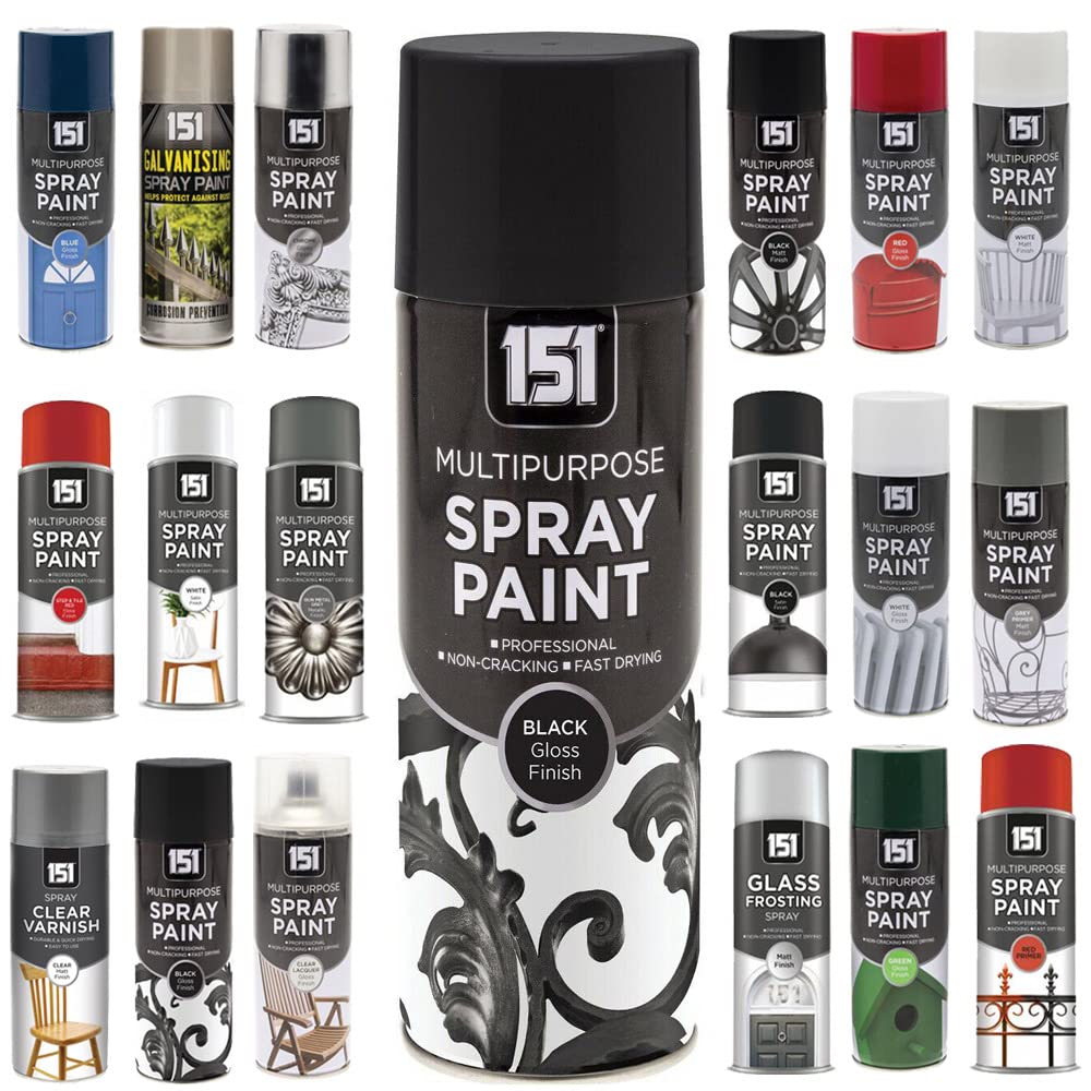 Multi-Purpose Black Gloss Spray Paint 400ml, Professional Quality ...