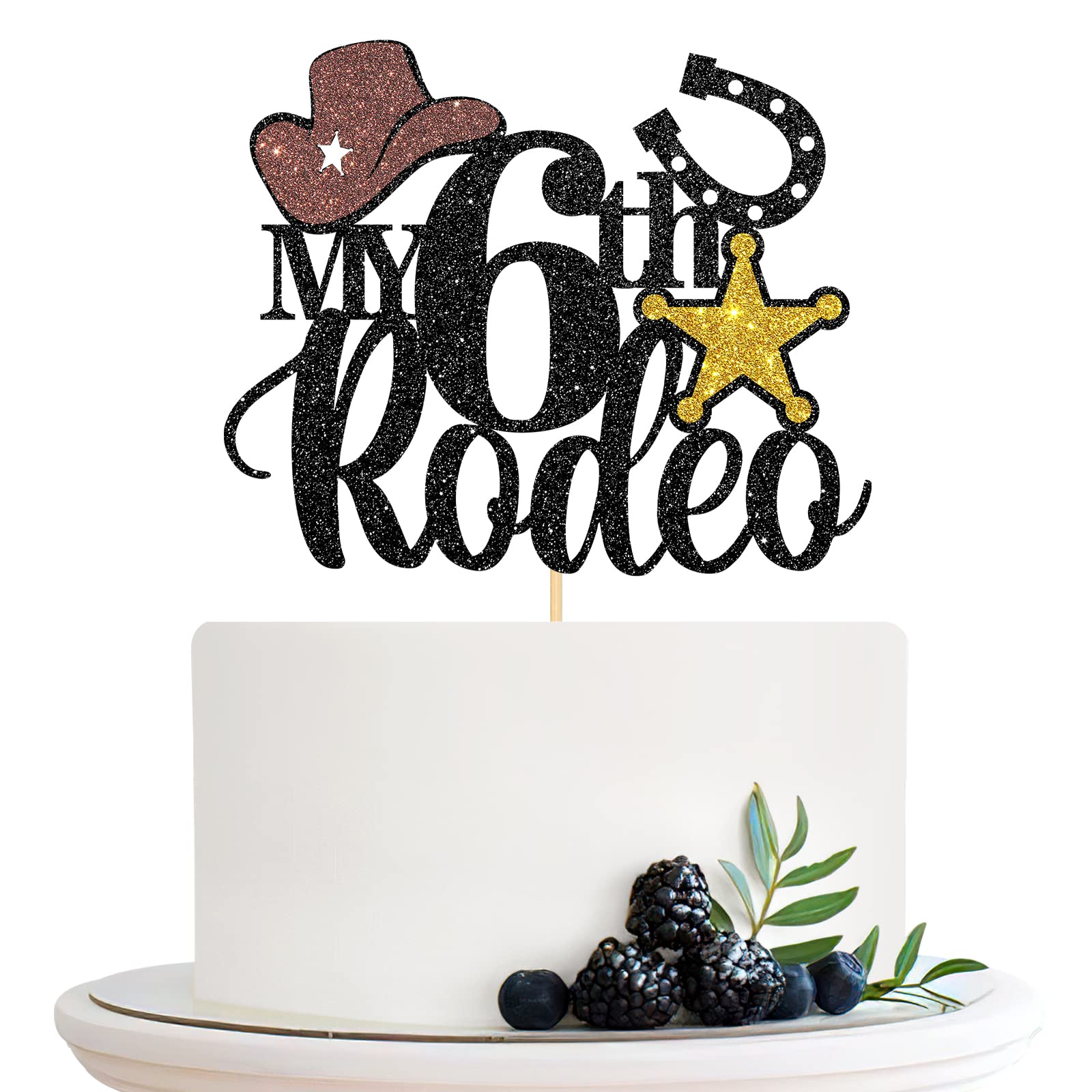Halodete My 6th Rodeo Cake Topper Western 6th Birthday Cake ...