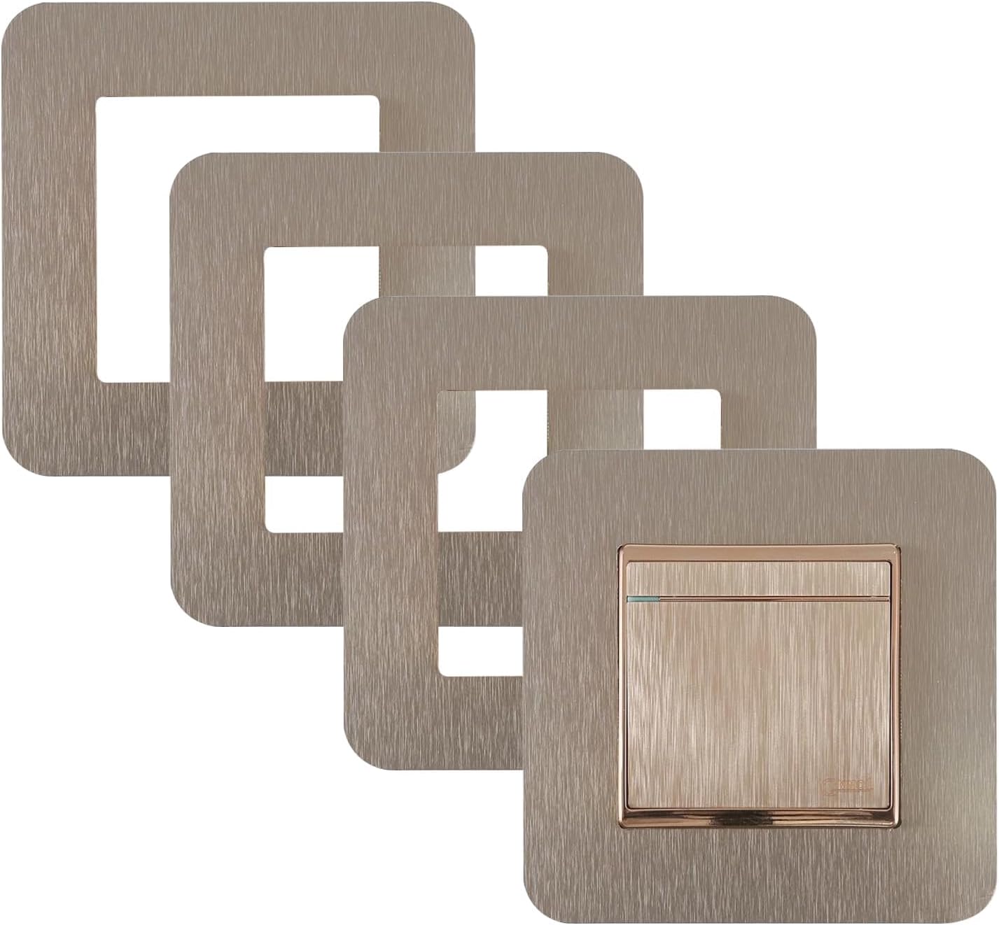 4 Pcs Light Switch Cover Plates,Light Switch Surround,Surround Single ...