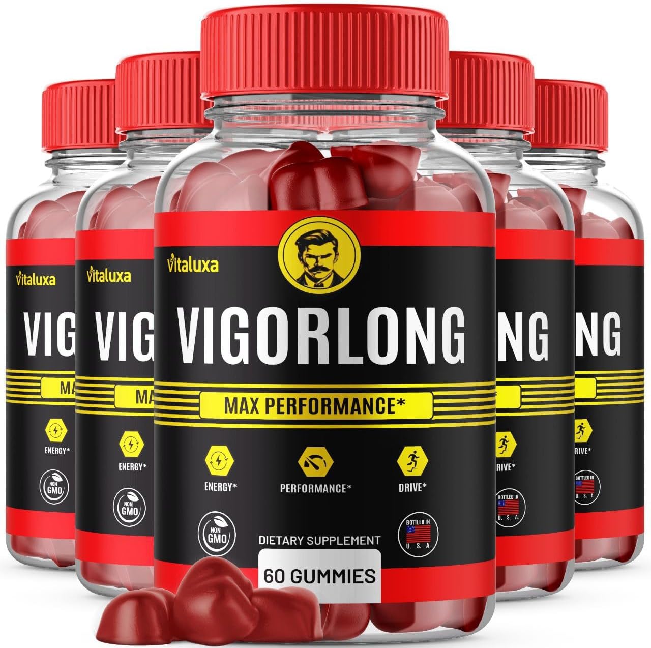 Amazon.com: (5 Pack) Vigorlong Gummies Maximum Strength All Natural ...