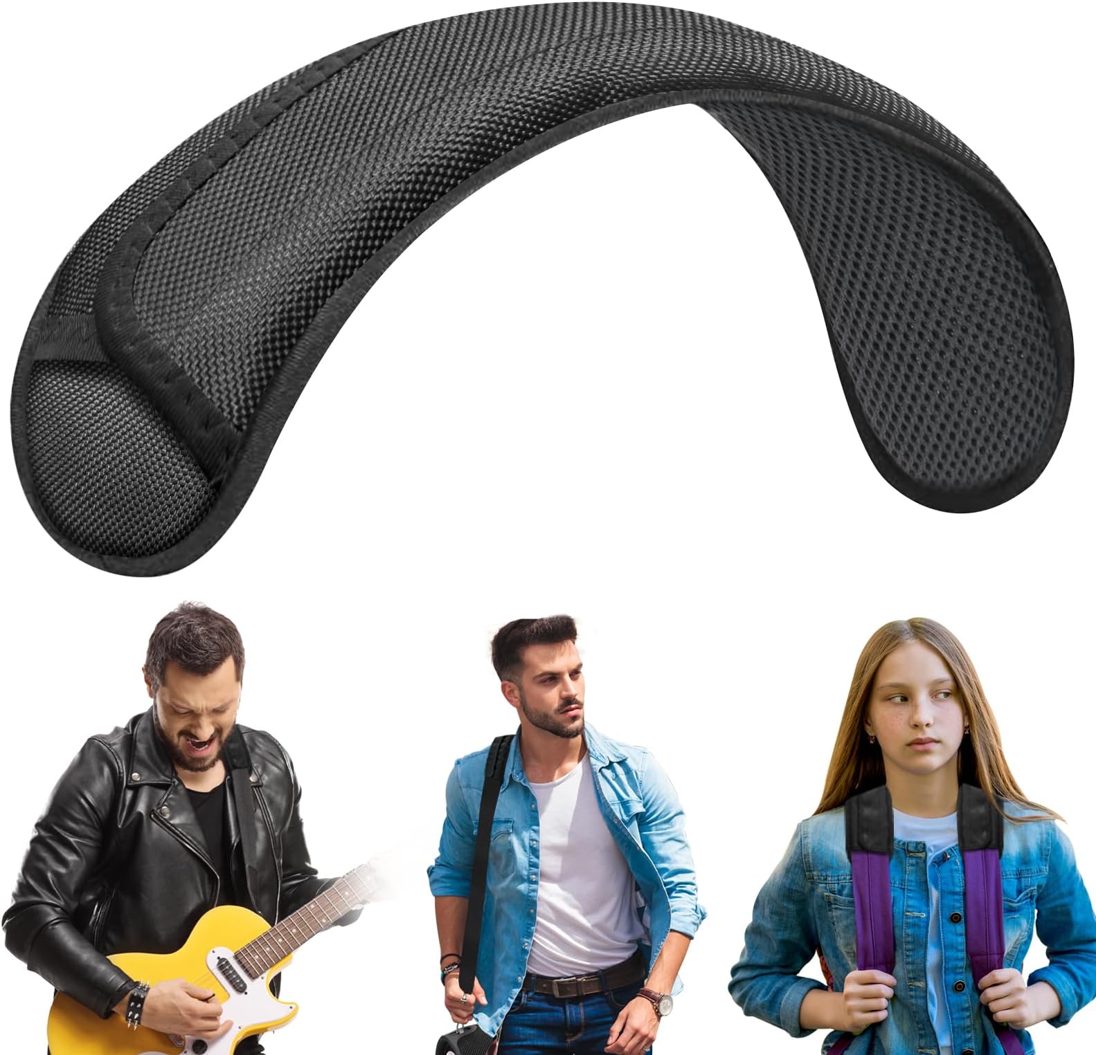 Amazon.com: D'Addario Accessories Gel Guitar Strap Pad - Pad for Guitar ...