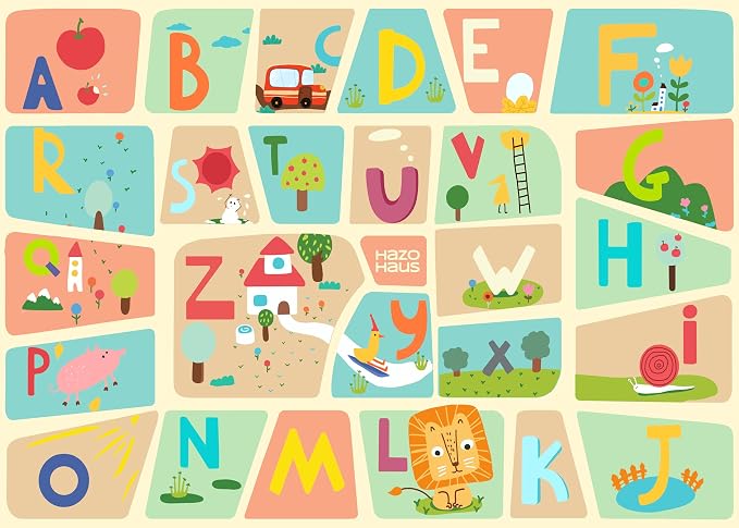 Amazon.com: 5x7 ABC Alphabet Rug for Preschool Kids – Educational ...