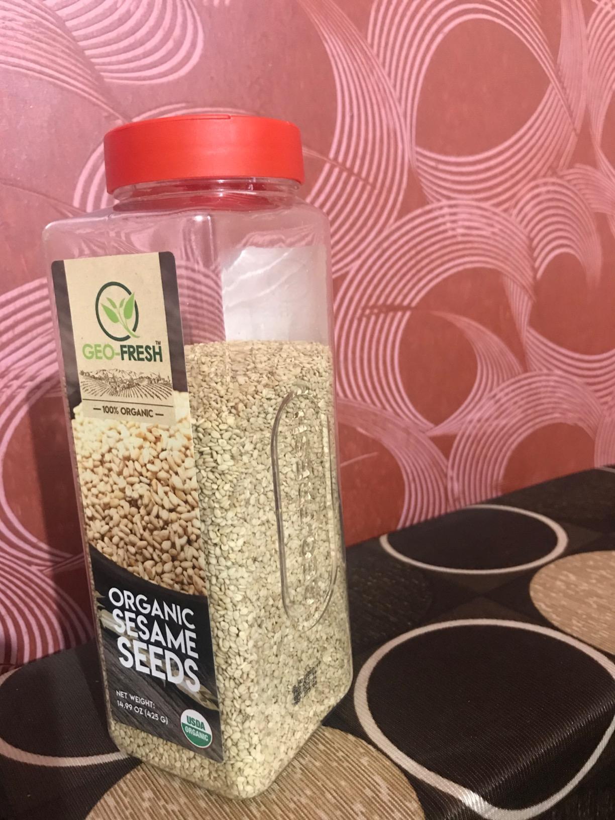 Geo-Fresh Organic Sesame Seeds, 250G, Clean & White Till, Weight ...